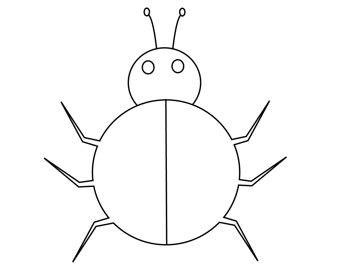 Ladybug Coloring Page No Spots | CareersPlay.com
